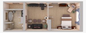 Top Down View - Luxury Hotel Suite Floor Plans 3d - 1024x768 PNG ...
