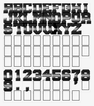 Font Characters - Monochrome - 1000x1150 PNG Download - PNGkit