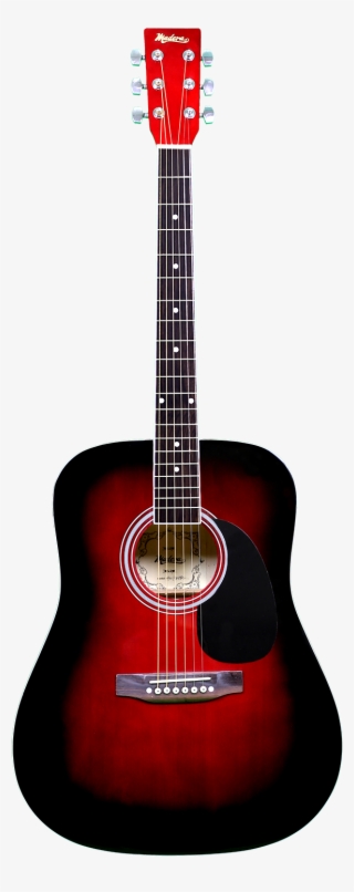 Aria Guitar Red Acoustic - 578x1456 PNG Download - PNGkit