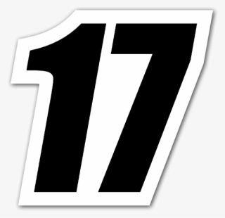 Black Racing Number 17 Sticker - Numero 17 Em Png - 600x581 PNG ...
