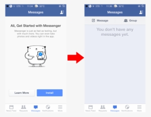 No Messages On Messenger - 593x459 PNG Download - PNGkit