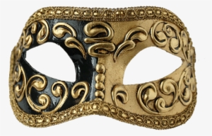 Colombina Black & Gold Venetian Mask - Venice - 500x500 PNG Download ...