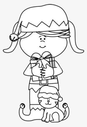 Graphic Black And White Library Christmas Elf Clipart - Elf - 342x500 ...