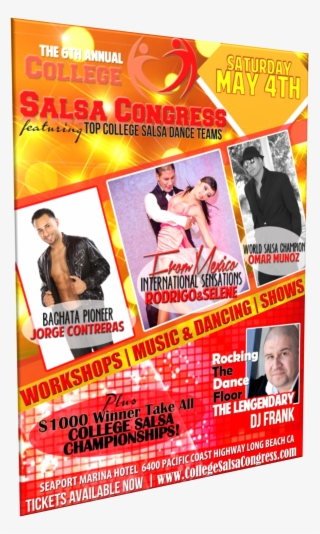 6th Annual College Salsa Congress - Flyer - 883x1474 PNG Download - PNGkit