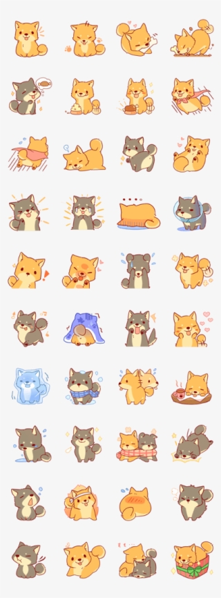 Shiba Inu Animated Stickers - Shiba Inu Sticker Pack - 420x673 PNG ...