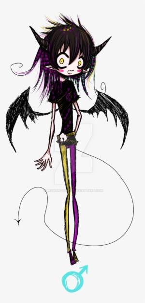 Drawn Emo Demon - Emo Demon Boy - 600x1266 PNG Download - PNGkit