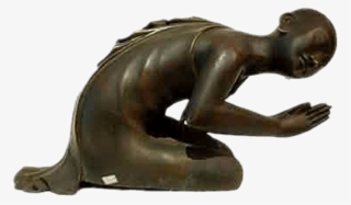 Kneeling Mendicant Monk - Bronze Sculpture - 900x599 PNG Download - PNGkit