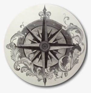 Compass Rose - Line Art - 1218x1349 PNG Download - PNGkit