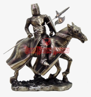 Mounted Medieval Knight Halberdier Statue - My Wife Is A Battle Axe ...