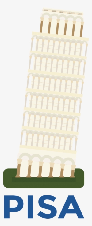 The Leaning Tower Of Pisa Wall Sticker - Architecture - 374x915 PNG ...