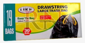 Drawstring Large Trash Bag 30gal 19ct - Label - 380x380 PNG Download ...