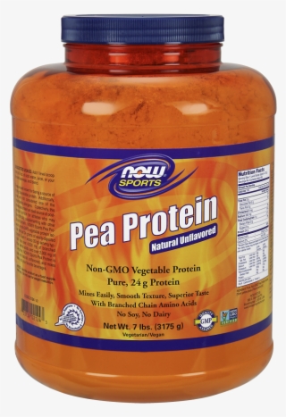 Now Sports Pea Protein Natural Unflavored Powder - 604x880 PNG Download ...