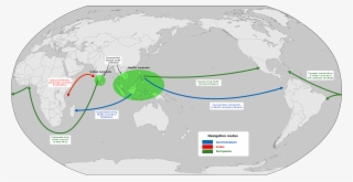Historical Introduction Of Coconuts - Map - 5000x2581 PNG Download - PNGkit