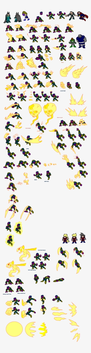 Sinestro - Bizzaro Superman Sprites Sheet - 1919x8580 PNG Download - PNGkit