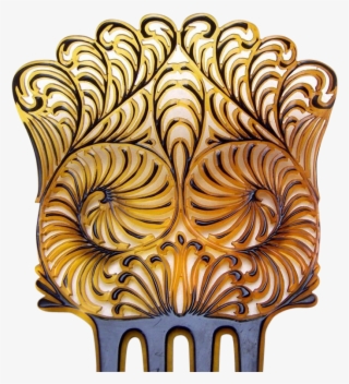 Large Openwork Hair Comb With Spiral Snail Shell Design - Illustration ...