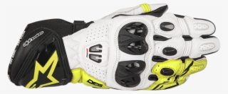 Alpinestars Gp Pro R2 Black White Yellow Motorcycle - Gp Pro R2 Gloves ...