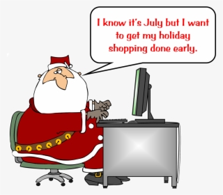 Santa On A Computer - 1152x1008 PNG Download - PNGkit