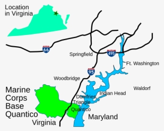 File - Quantico Mcb - Svg - Quantico Virginia On A Map - 1280x1006 PNG ...