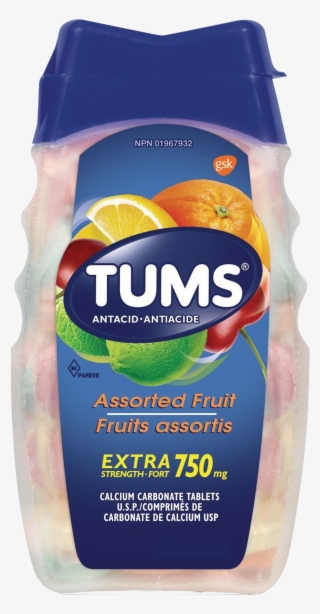 Tums Extra Strength 750mg Antacid Assorted Fruit Calcium - Tums Tablets ...