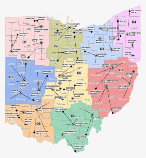 Osp Dispatcher Map - Osp Districts - 600x648 PNG Download - PNGkit