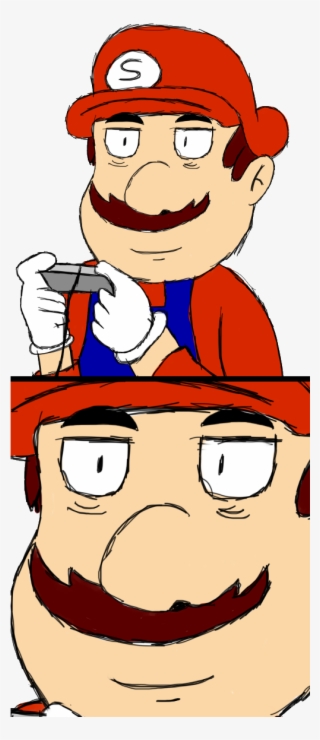 Somari Mario Facial Expression Nose Cheek Smile Male - 504x1196 PNG ...