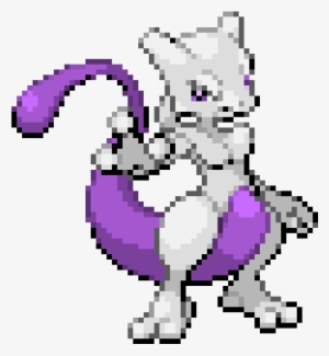 Mew Pixel Art - Pixel Art Pokemon Mewtwo - 370x390 PNG Download - PNGkit