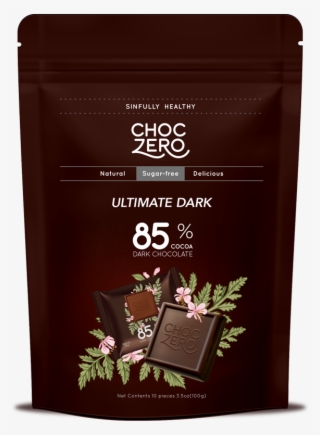 Choczero Premium 85% Dark Chocolate Squares - 1000x1000 PNG Download ...