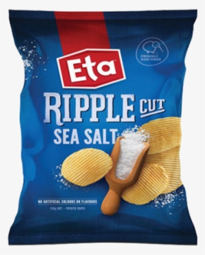 Eta Chips Ripple Cut Sea Salt 40g - Potato Chip - 550x452 PNG Download ...