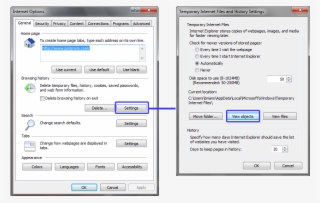 The Temporary Internet Files And History Settings Dialog - 873x563 PNG ...