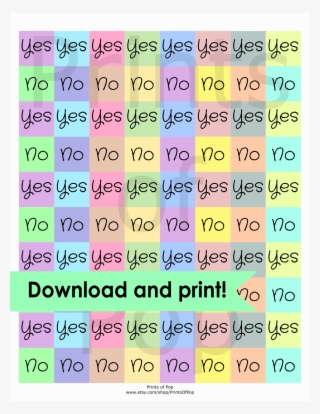 Yes/no Printable Sticker Icons For Your Planner, Scrapbooking ...