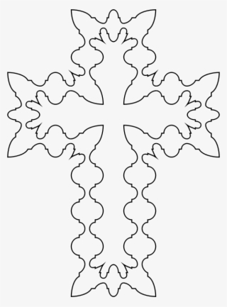 Geometric Braces Cross - 580x786 PNG Download - PNGkit