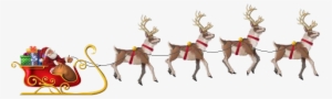 Flying Santa - Santa And Reindeer Flying Png - 639x193 PNG Download ...