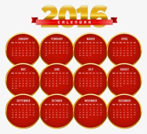 Transparent Red 2016 Calendar Png Image - Gold Calendar Png - 600x546 ...