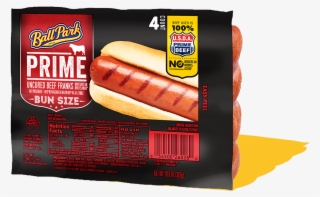 Ball Park Bun Size Prime Beef Hot Dogs - 1020x690 PNG Download - PNGkit