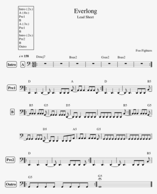Everlong Sheet Music Composed By Foo Fighters 1 Of - 827x1169 PNG ...