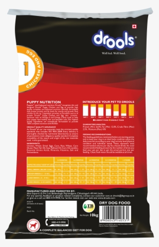 Drools Chicken And Egg Puppy Dog Food, 10kg With Free - 1563x2430 PNG ...