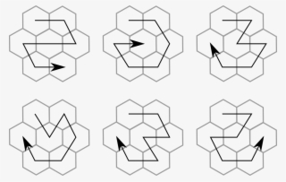 Paths Through The Hexagonal Grid - 1021x650 PNG Download - PNGkit