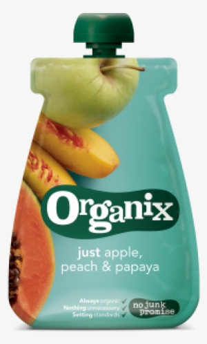 Just Apple, Peach & Papaya - Organix Pouch - 500x396 PNG Download - PNGkit