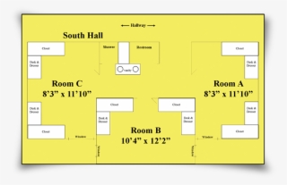 South Hall Room Layout - 816x576 PNG Download - PNGkit