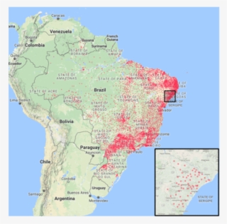 Map Of Aedes Aegypti Mosquito Occurrences In Brazil - 850x467 PNG ...