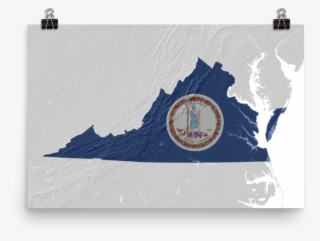 Virginia State Flag Topographic Map Poster - 1000x1000 PNG Download ...