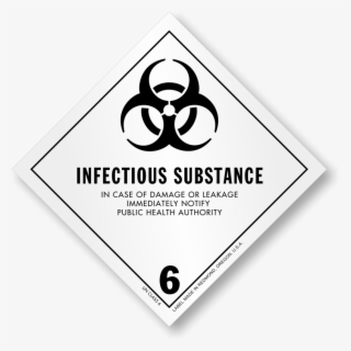Infectious Substance Paper Hazmat Label - 800x800 PNG Download - PNGkit
