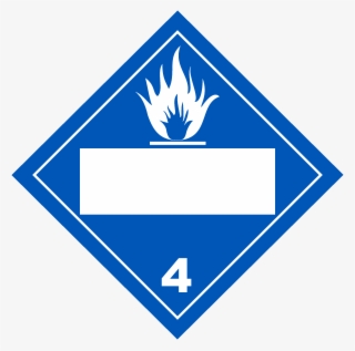 Blank Dangerous When Wet Class 4 Placard - 600x596 PNG Download - PNGkit
