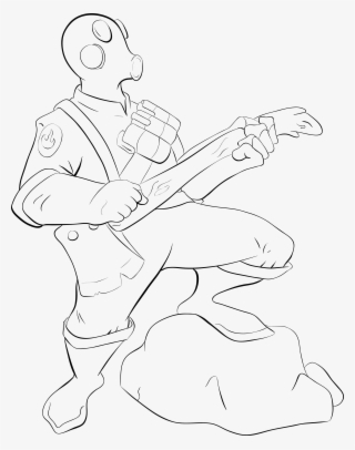 Tf2 Lineart Pyro - 3057x3886 PNG Download - PNGkit