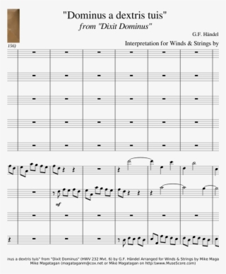 "dominus A Dextris Tuis" From "dixit Dominus" For Winds - 850x1100 PNG ...