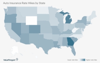 Map Shows How States Compared For Auto Insurance Rate - 1600x946 PNG ...