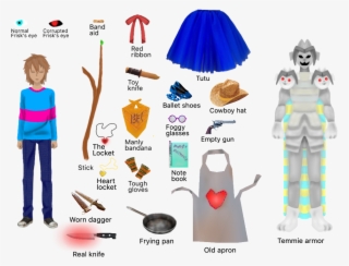 Frisk Reference As Well As Armor And Weapon Reference - 1024x768 PNG ...