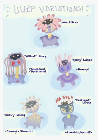 Some Lileep Variants Lileep Is My Favourite Fossil - 700x1000 PNG ...
