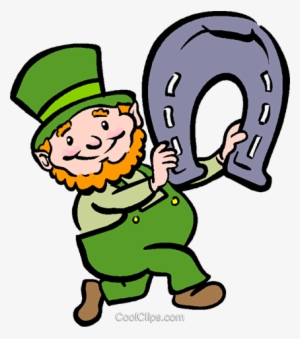 Leprechaun With A Horse Shoe Royalty Free Vector Clip - Leprechaun With ...