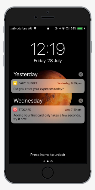 A Smartphone Showing A List Of Notifications On The - Iphone - 1100x800 ...